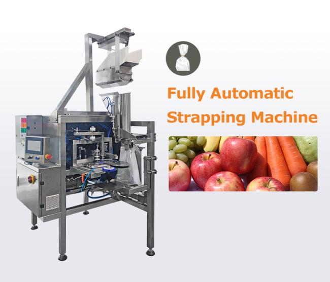 Fully automatic strapping machine for vegetables packaging