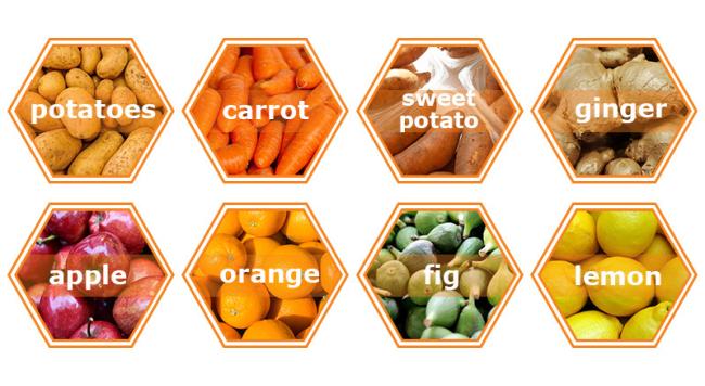 Strapping machine in operation packaging vegetables