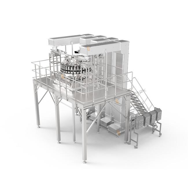 32 Head Weigher Automatic Filling Machine in operation