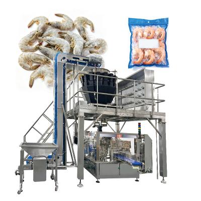 China Frozen Chicken Nugget Packaging Line with Multihead Weigher and Premade Pouch Machine for sale