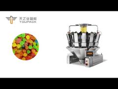 Canning Filling Machine Soft Candy Filling Machine Gummy Bear Filling Machine 14 Head Weigher Packing Machine
