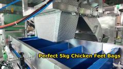 Automatic Weighing & Packaging Line for Chicken Feet (5kg Bags)