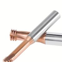 China Solid Carbide 60 Degree End Mill Cutter Three Teeth With Nano Coating for sale