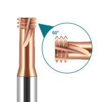 China Solid Carbide 60 Degree End Mill Cutter Three Teeth With Nano Coating for sale