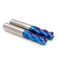China 4 Flutes Solid Carbide End Mill HRC65 Rough For Roughing Machine Tools for sale
