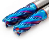 China 4 Flutes Solid Carbide End Mill HRC65 Rough For Roughing Machine Tools for sale