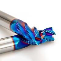 China 4 Flutes Solid Carbide End Mill HRC65 Rough For Roughing Machine Tools for sale