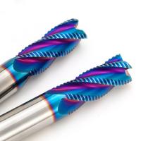 China 4 Flutes Solid Carbide End Mill HRC65 Rough For Roughing Machine Tools for sale