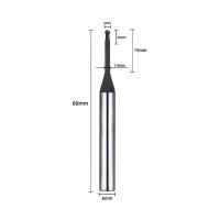 China Ball Nose Solid Carbide Milling Cutter 2.5mm Micro Diameter for sale