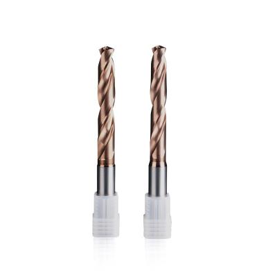 China Inner Coolant Hole Carbide Drill Insight Cutting Tools DIN 3XD Step Drill For Stainless Steel Te koop