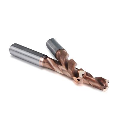 China Inner Coolant Hole Carbide Drill Insight Cutting Tools DIN 3XD Step Drill For Stainless Steel Te koop
