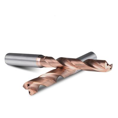 China Inner Coolant Hole Carbide Drill Insight Cutting Tools DIN 3XD Step Drill For Stainless Steel Te koop