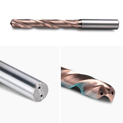 China Inner Coolant Hole Carbide Drill Insight Cutting Tools DIN 3XD Step Drill For Stainless Steel Te koop