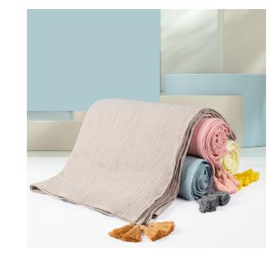 Cina Crêpe verde naturale Gauze Fabric 180GSM 145X120 tre strati in vendita
