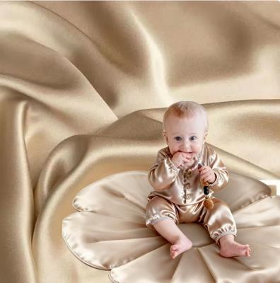 China 100%Polyester 160gsm Silky Satin Fabric  Polyester Faux Acetate Satin  Luxury Satin Fabric for sale
