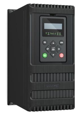 China OEM Vector Frequency Inverter Three Phase VFD 7.5KW Black Color High Starting Torque for sale
