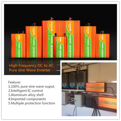 China Good quality pure wave dc to ac solar inverter 300w 500w 1000w 2000w 3000w for sale