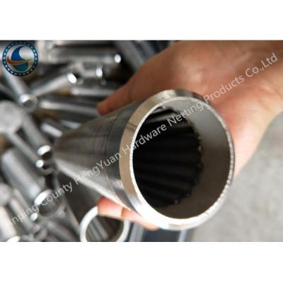 China Bleved Welding Ring V Wire Wrap Screen Pipe / Water Well Screen For Sand Control for sale