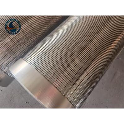 China 304 Stainless Steel Tube Well Water Filter Johnson V Wire Screen For Water Treatment for sale