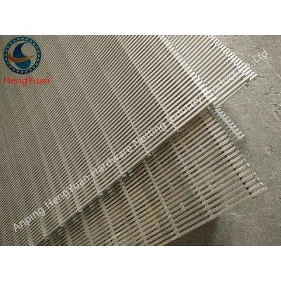 China 90 Degrees Wedge Flat Wire Wrapped Screen Panel Stainless Steel Material for sale