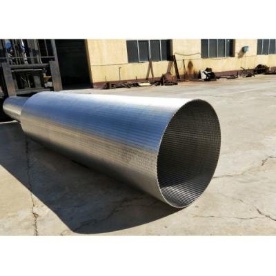 China SS 316L Wedge Wire Sieve Filters / Rotating Drum Screen 520 Mm Dia for sale