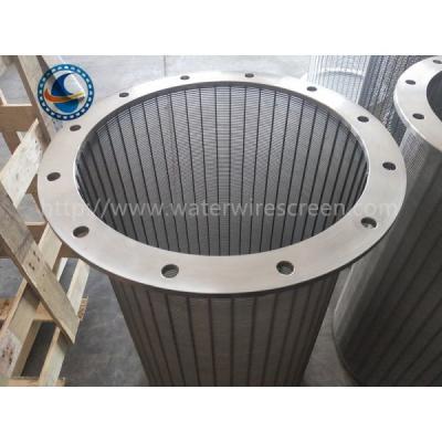 China Wedge Wire 650mm Dia Rotary Drum Screen With Flange for sale