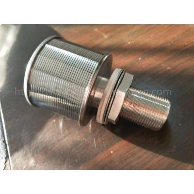 China Stainless Steel 53mm Diameter Single-End Wedge Wire Water Filter Nozzle for sale
