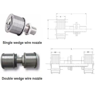 China Economical Johnson Water Filter Nozzle , Double Velocity Water Screen Nozzle for sale