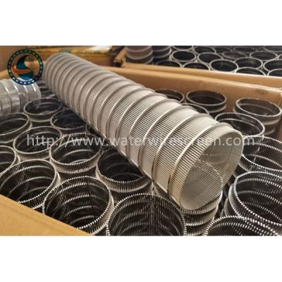 China Sus304 Profile 80mm OD V Wire Screen Filter Screw Press Baskets for sale