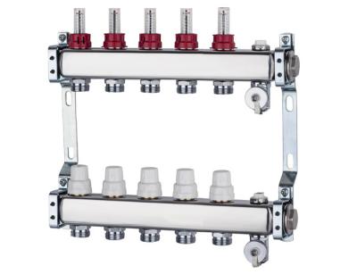 China Art 700 N+1 silver color 2--12 loops underfloor heating manifold with OEM service for sale