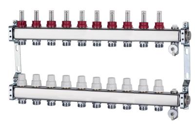 China Art 700 N+1 Square main tube hot water radiant floor heating separator for central heating installation for sale