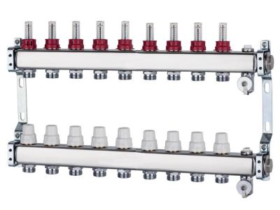 China Art 700 N+1 Square main tube hot water radiant floor heating separator for central heating installation for sale