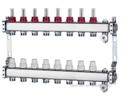China Art 700 N8+1 Square main tube hot water radiant floor heating separator for central heating installation for sale