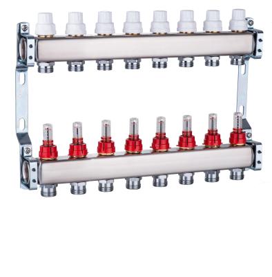 China Art 700 N8 Square main tube warm up radiant floor heating manifolds for sale