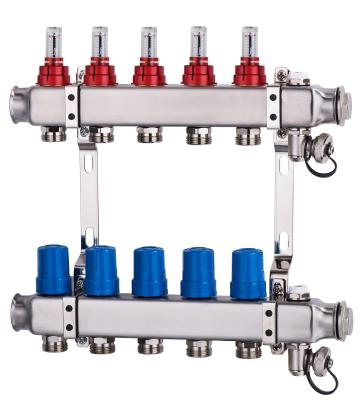 China Art 700 N5+1 Flow meter 304 ss manifolds with last loop for screw adjustable air vent and drain down for sale