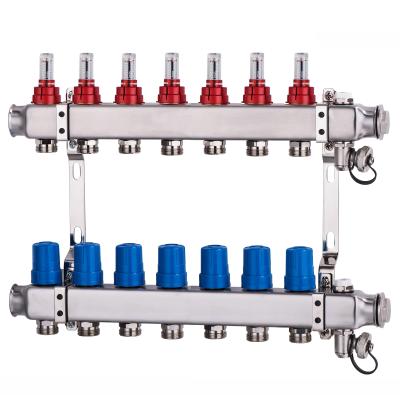 China Art 700 N7+1 Flow meter 304 ss manifolds with last loop for screw adjustable air vent and drain down for sale