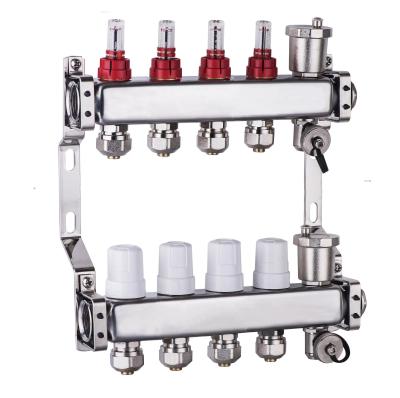 China Art 700 N4+1g Flow meter 304 ss manifolds with last loop for screw adjustable air vent and drain down for sale