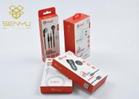 China Paper Packaging Box USB Cable Box with Blister Tray , Mobile Accessories Packaging for sale