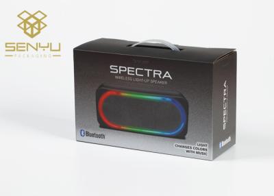 Cina Accessori mobili dell'altoparlante senza fili che imballano/logo di abitudine scatola di carta del nero in vendita