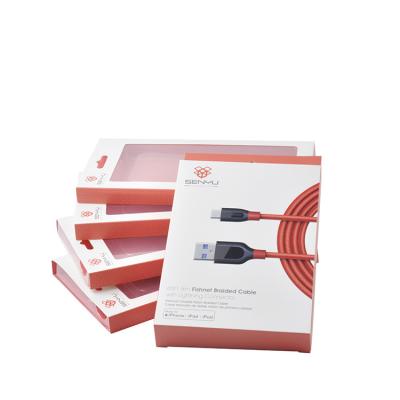 Cina Materiale d'imballaggio della carta patinata del contenitore 350g di cavo del Usb di IPhone del telefono cellulare di Apple in vendita