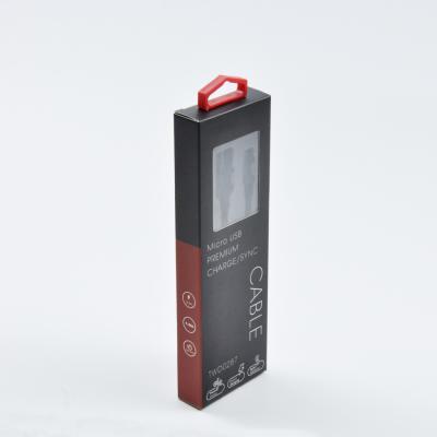 Cina Scatola di carta d'imballaggio di carta di lusso del Usb della finestra di plastica su ordinazione del cavo con la maniglia in vendita