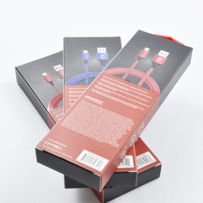 Cina Scatola di carta d'imballaggio di carta di lusso del Usb della finestra di plastica su ordinazione del cavo con la maniglia in vendita