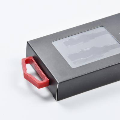 Cina Scatola di carta d'imballaggio di carta di lusso del Usb della finestra di plastica su ordinazione del cavo con la maniglia in vendita