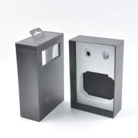 China Black Window Box Packaging / Earphone Cardboard Box With Window Lid for sale