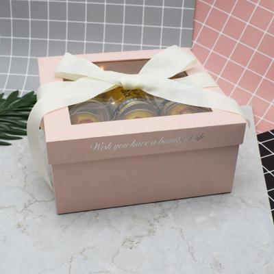 Cina Contenitore di regalo della cravatta a farfalla/chiara scatola di cartone di plastica con il logo di abitudine del coperchio della finestra in vendita