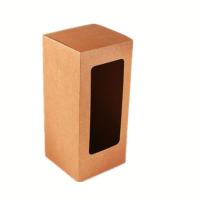 China Cardboard Kraft Paper Packaging / Recycled Doll Packaging Boxes With Window for sale