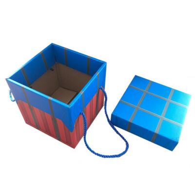 Cina Fondo su misura dimensione d'imballaggio del campione libero del regalo blu del contenitore di vino del cartone in vendita