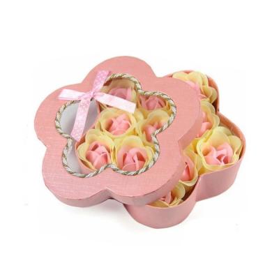 Cina Scatola a forma di d'imballaggio di Candy del fiore del contenitore di regalo della decorazione di festival del partito con la chiara finestra in vendita