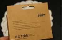 China Brown Kraft Paper Packaging Box with Window / Usb Cable Box Recycled Materials for sale