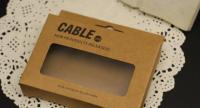 China Brown Kraft Paper Packaging Box with Window / Usb Cable Box Recycled Materials for sale